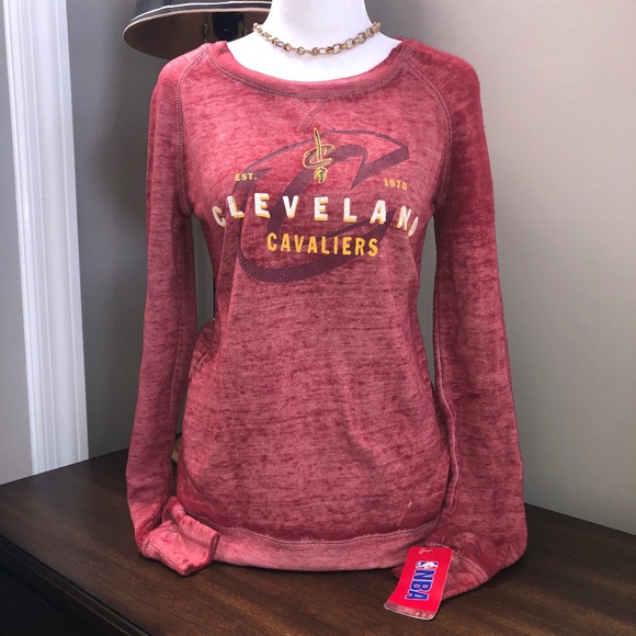 NBA | Tops | Nwt Nba Cleveland Cavaliers Red Yellow Small Pullover ...